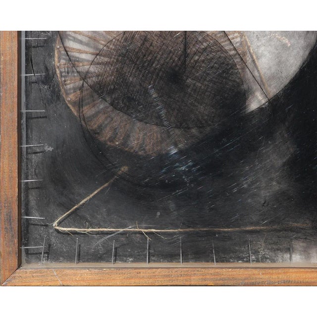 2001 "Keeping Time" Geometric Abstract Modern Black Assemblage by Bert ...