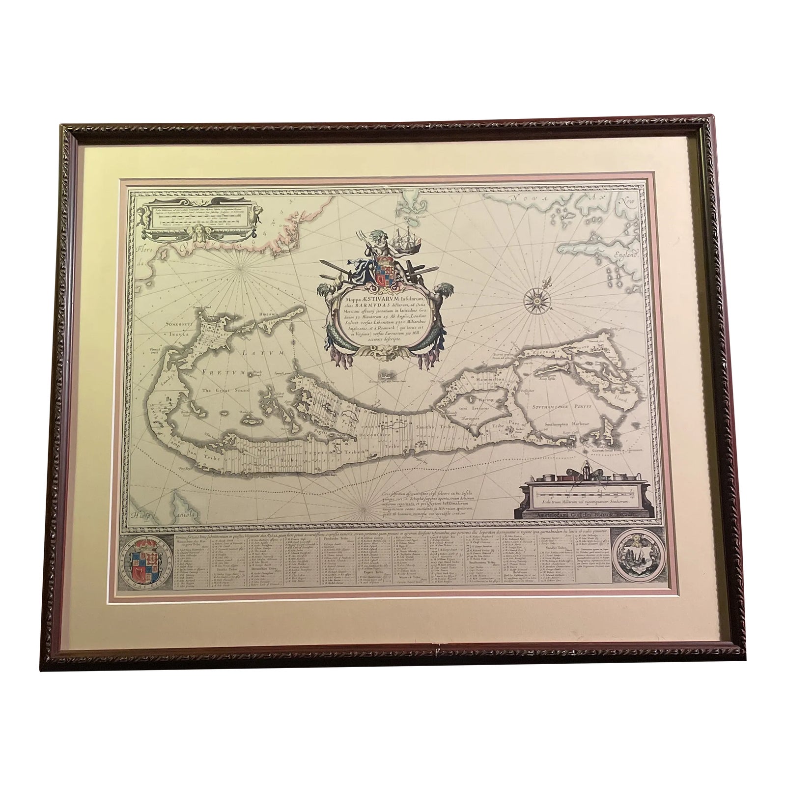 Antique Map of Bermuda | Chairish