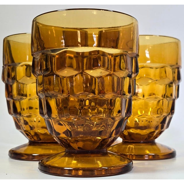 Honeyed Amber Tumblers- Set of Four | Chairish
