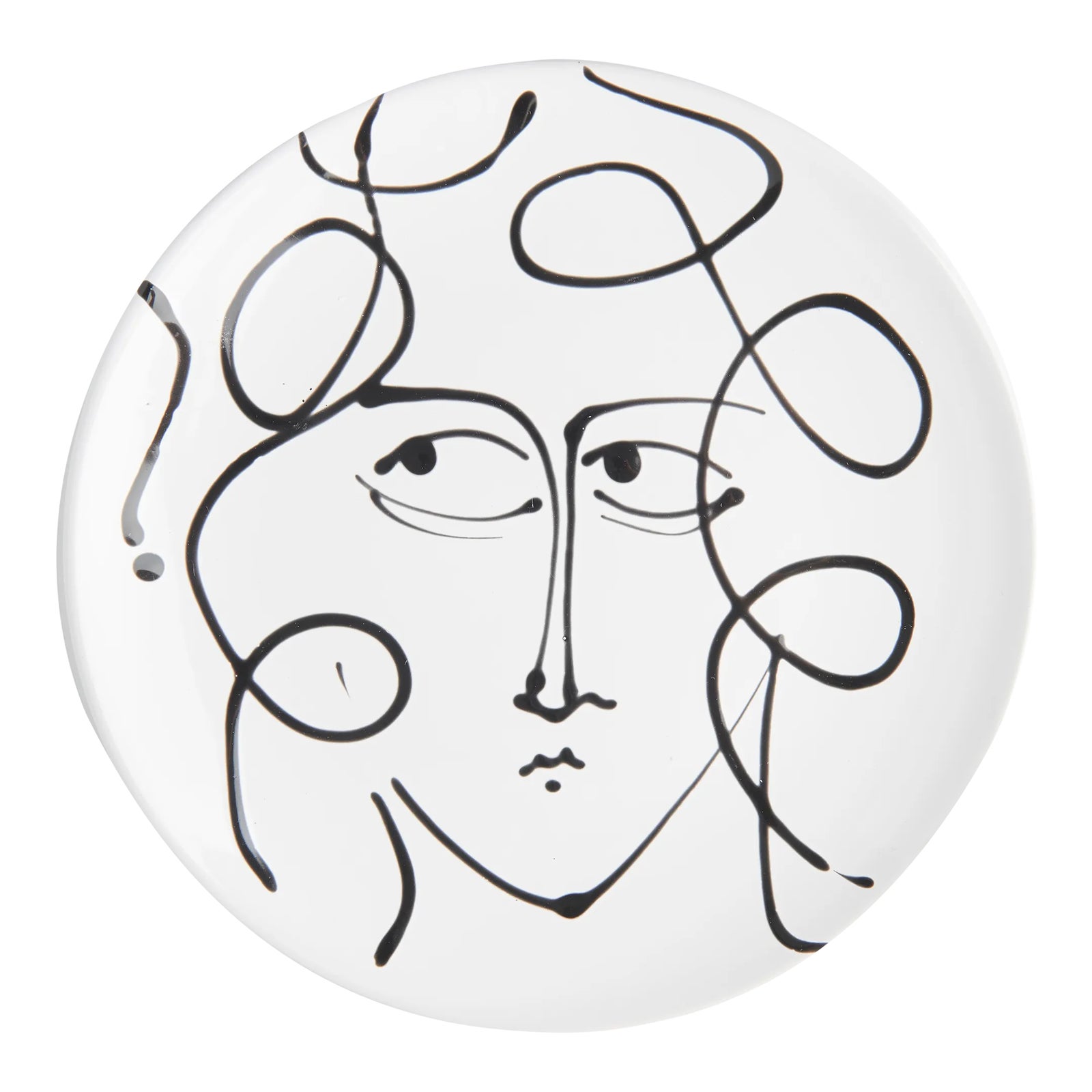 Pablo Face Plate, Black/White | Chairish