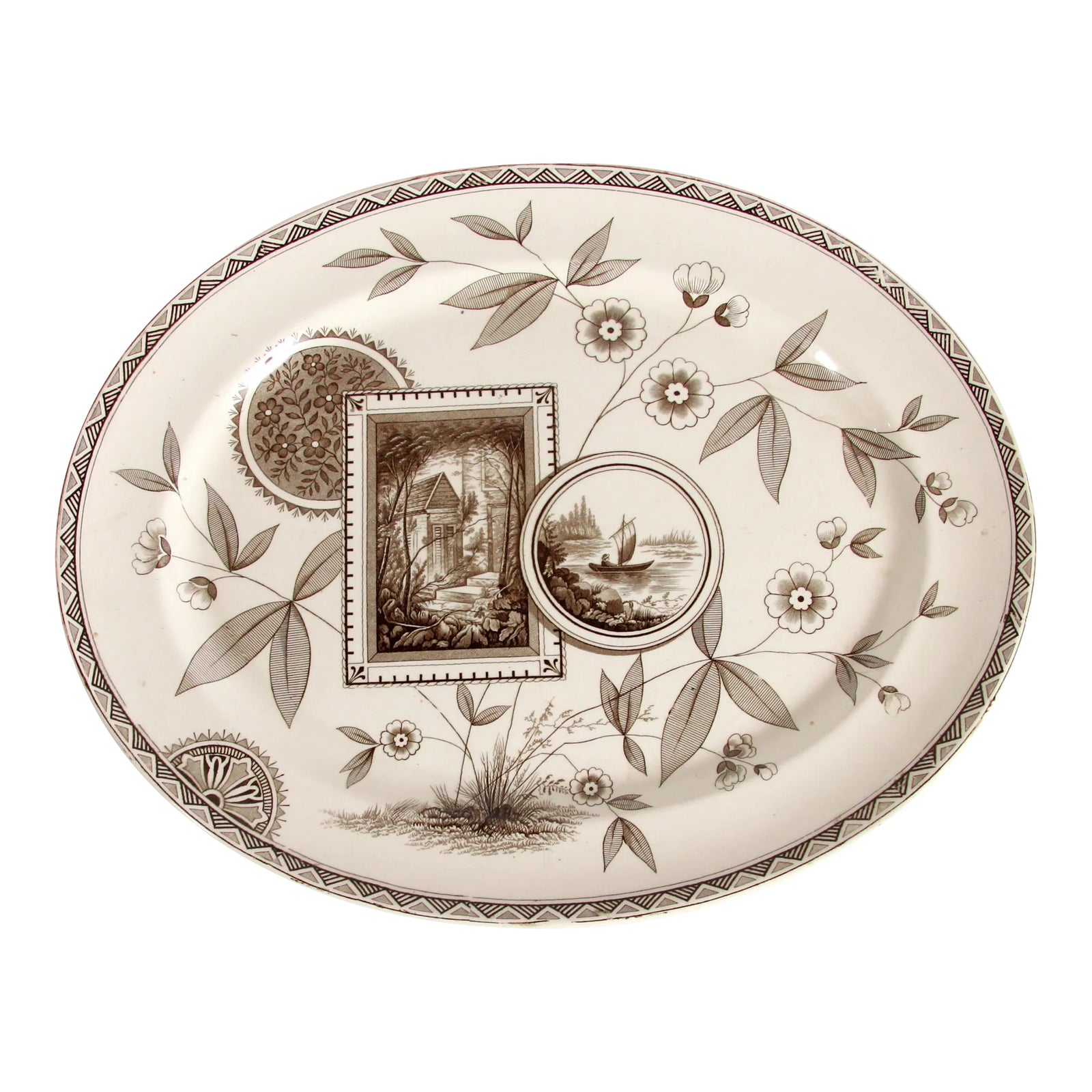 Antique 19th C. Victorian Aesthetic Serving Platter by James Beech in ...