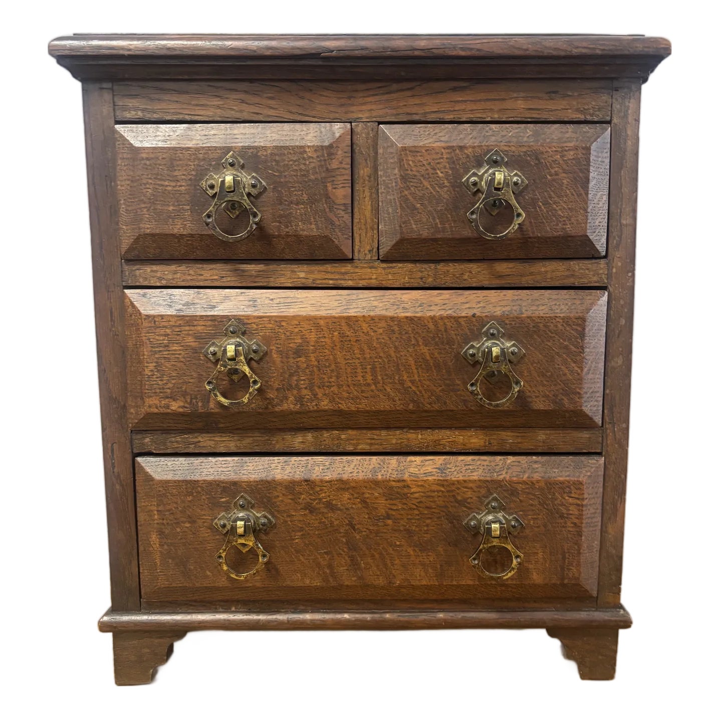 19th Century English Oak Salesman's Sample Chest of Drawers | Chairish