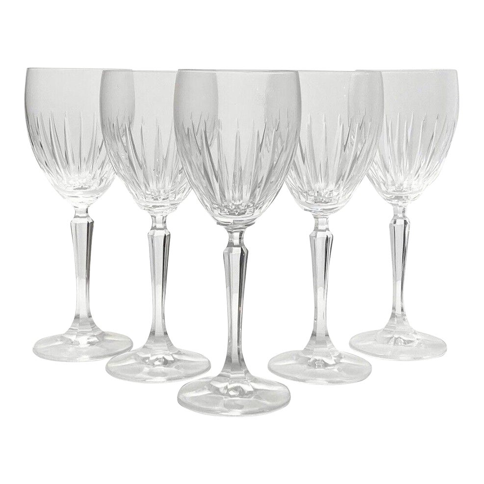 1990s Schott-Zwiesel “Ceremony” Set of 5 Crystal Wine Goblets | Chairish