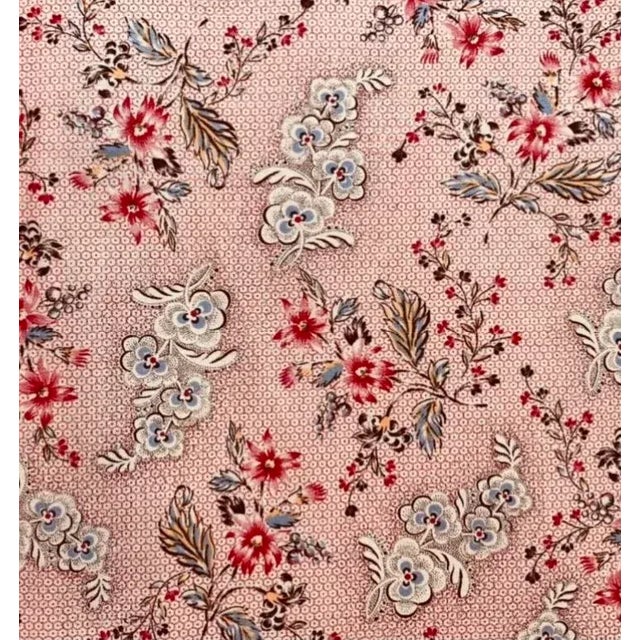 French General Aqua Brown Gold Pink Botanical Floral French Country ...