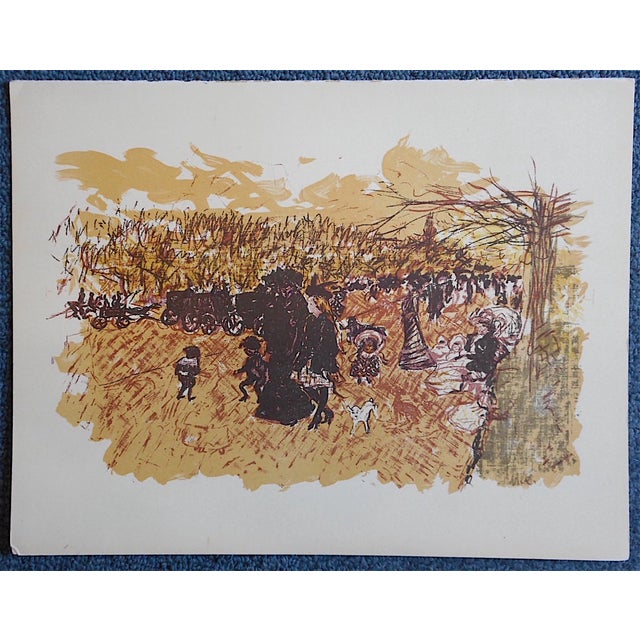Vintage Pierre Bonnard Lithograph, Paris Scene | Chairish