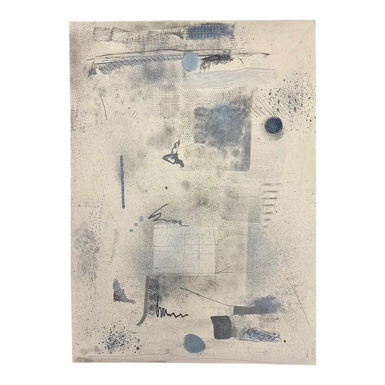 1980 Abstract Lithograph Print Signed by Robert Natkin | Chairish