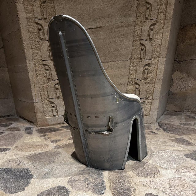 1940s Aircraft Airplane Seat Aluminum and Leather Genuine Aviation ...