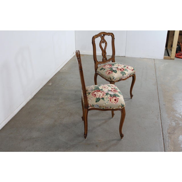 Pair of Vintage Country French Side Chairs | Chairish