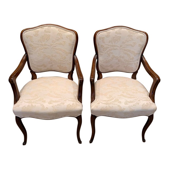 Antique English Arm Chairs- a Pair | Chairish