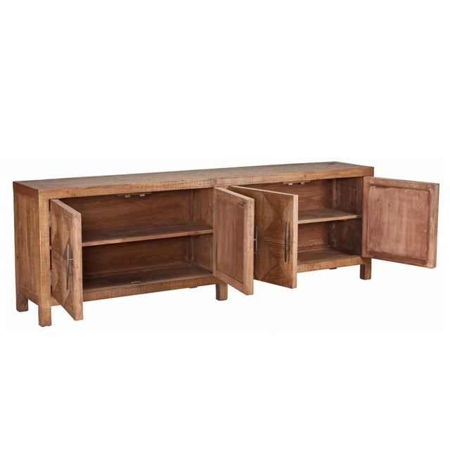 Salvaged Diamond Parquet Sideboard | Chairish