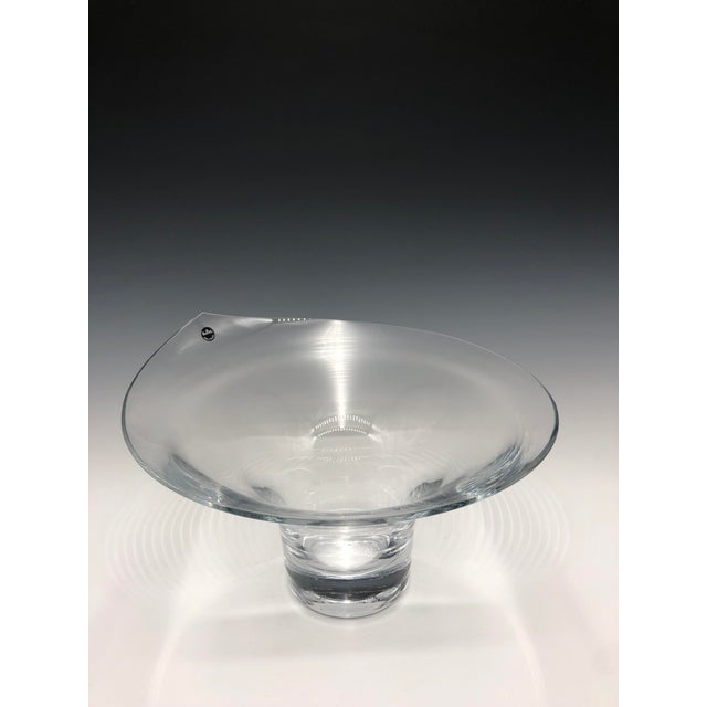 Clear Rosenthal Crystal Glass Calla Pedestal Bowl Centerpiece | Chairish