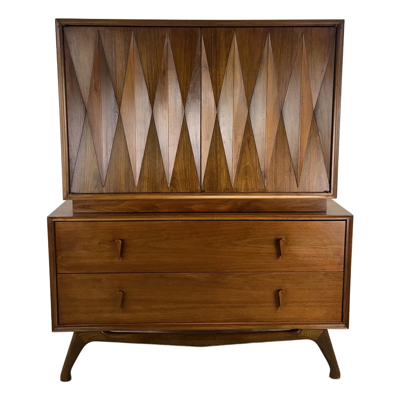 Mid Century Modern Highboy Dresser by Albert Parvin for American of ...