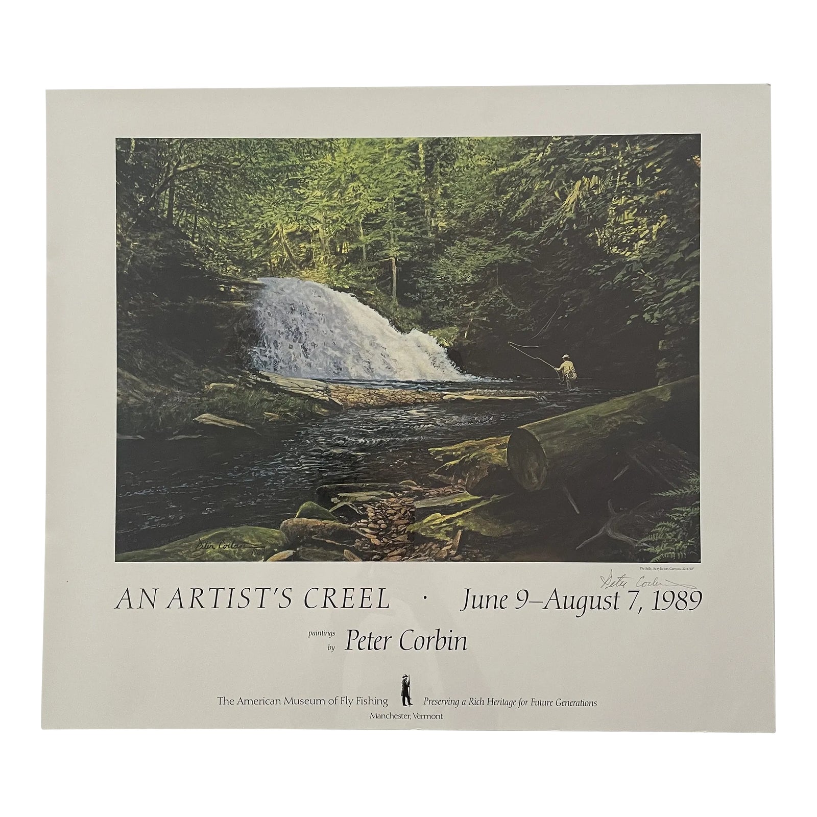 Peter Corbin Pencil Signed Fine Art Print, “The Falls” | Chairish