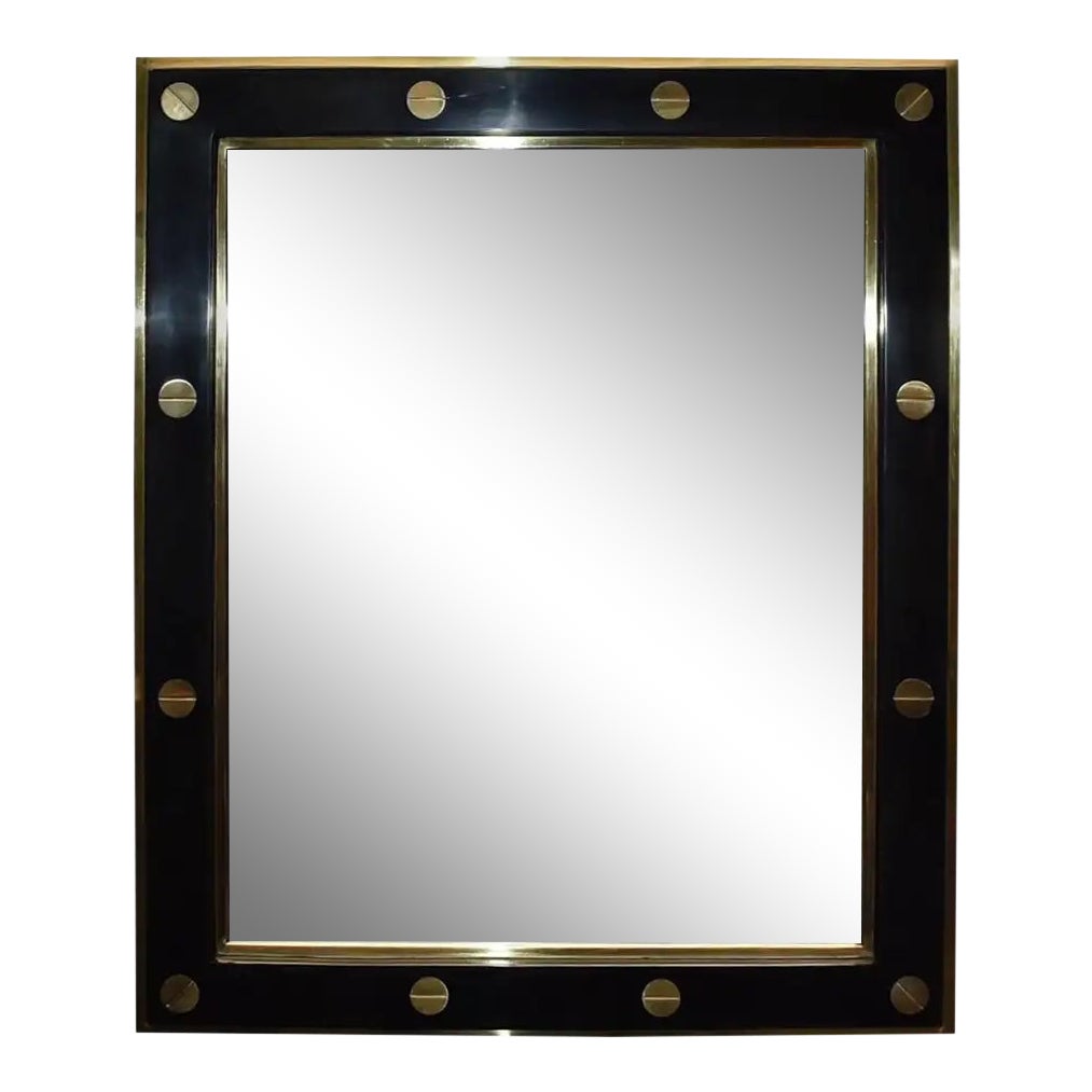 Parchment "Gucci" Style Design Mirror | Chairish