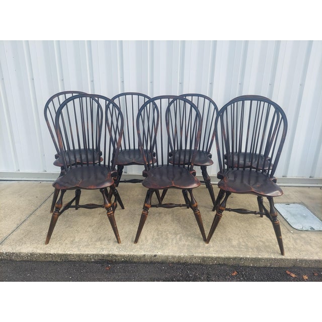 Set of 7 Matching Ashlen Loop Style Windsor Side Chairs. | Chairish