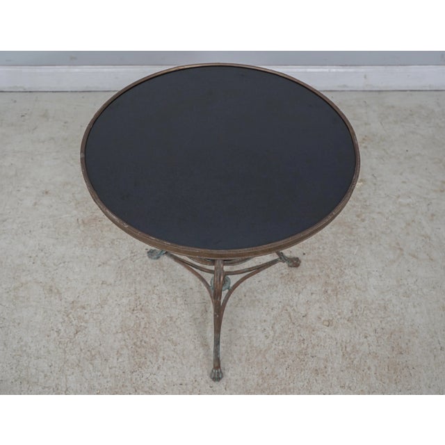 French Style Directorie Design Bronze Base Marble Lamp Table | Chairish