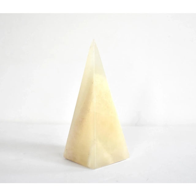 Mid 20th Century Small Alabaster Pyramid | Chairish