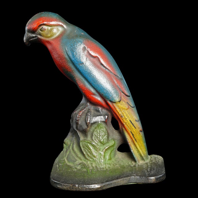 1920’s Cast Iron Parrot Bookends - a Pair | Chairish