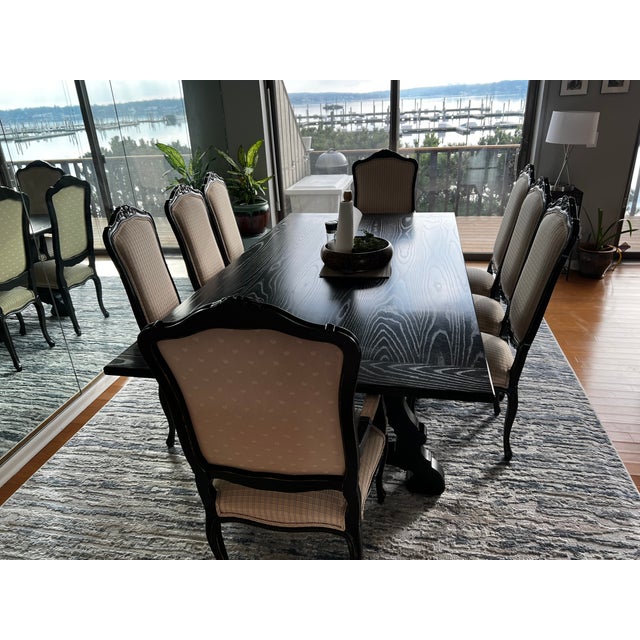 1990s Dining Table and 8 Chairs - Set of 9 | Chairish