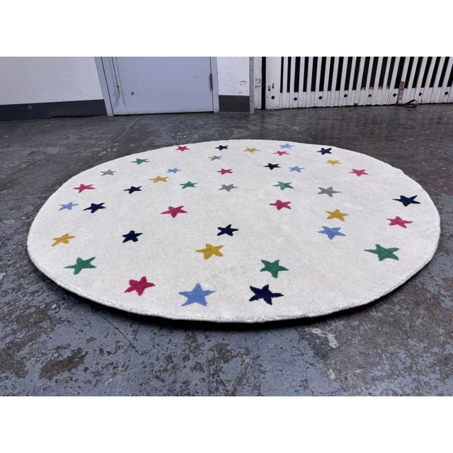 Pottery Barn Kids Starry Skies Round Area Rug | Chairish