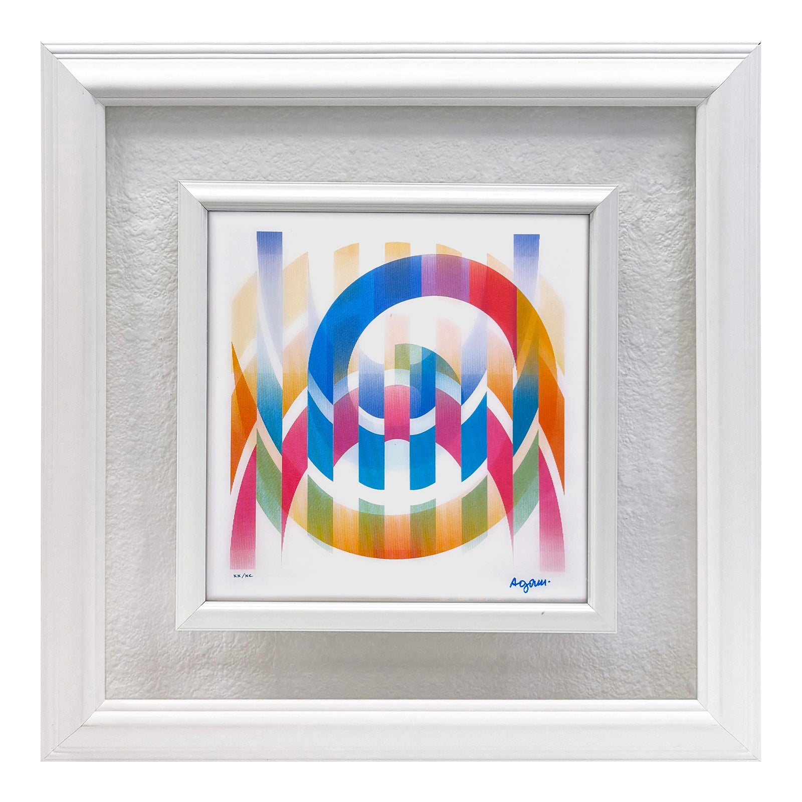 Yaacov Agam, Curb 3-4 (Framed, Hand Signed Agamograph - 3d Lenticular ...