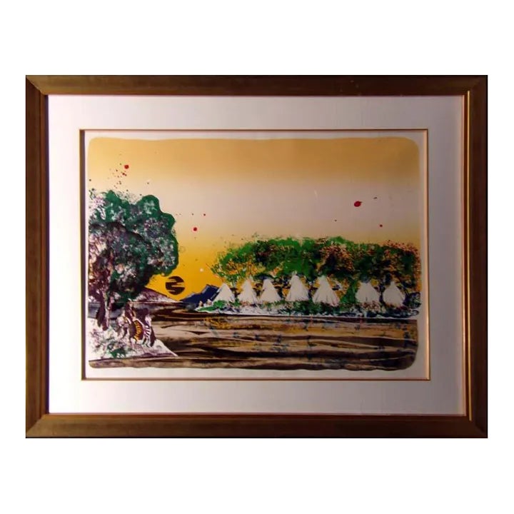 Earl Biss "Sunrise on the Whistling Waters" Framed Hand Signed | Chairish