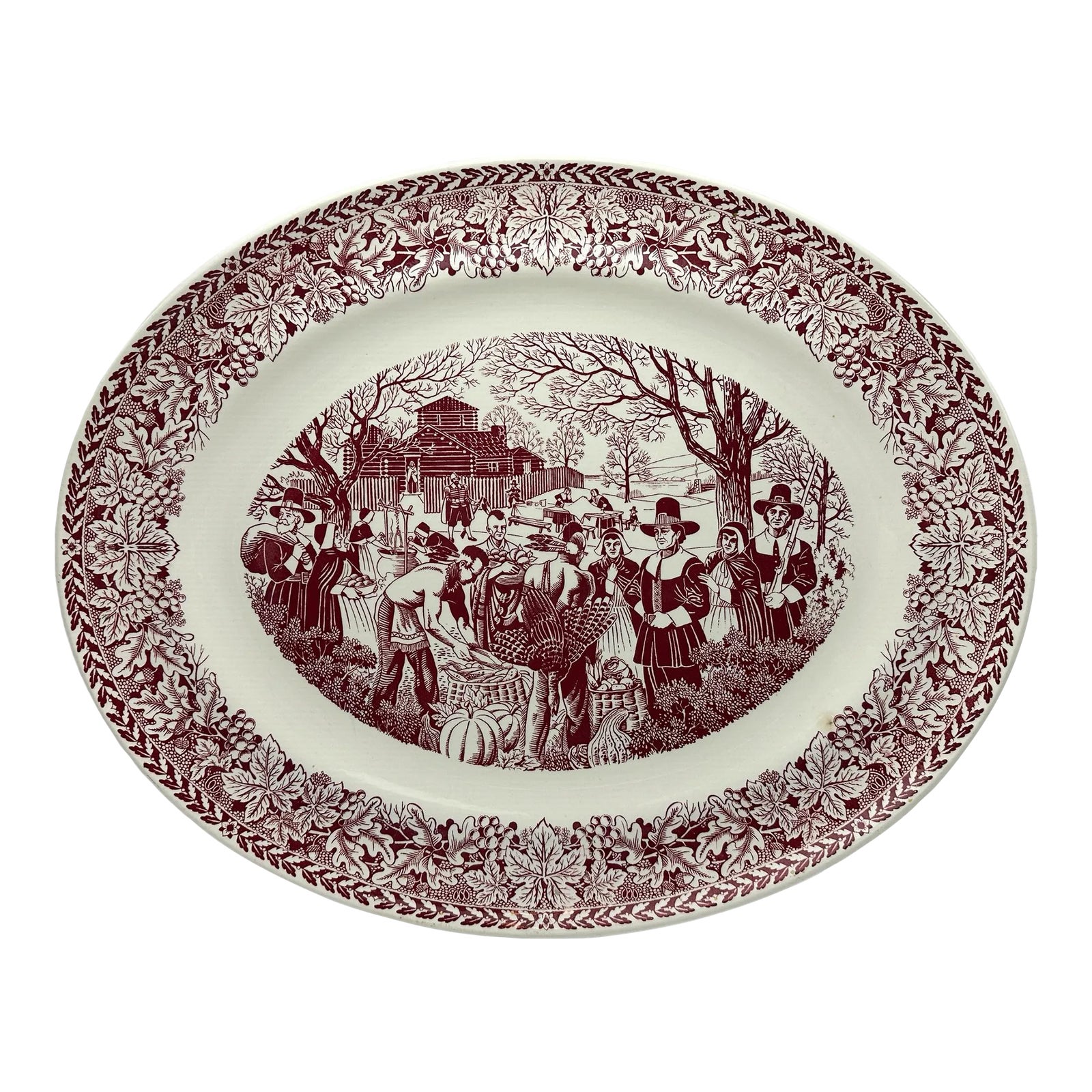 VIntage Homer Laughlin Bountiful Harvest Turkey Platter, Made in Usa ...