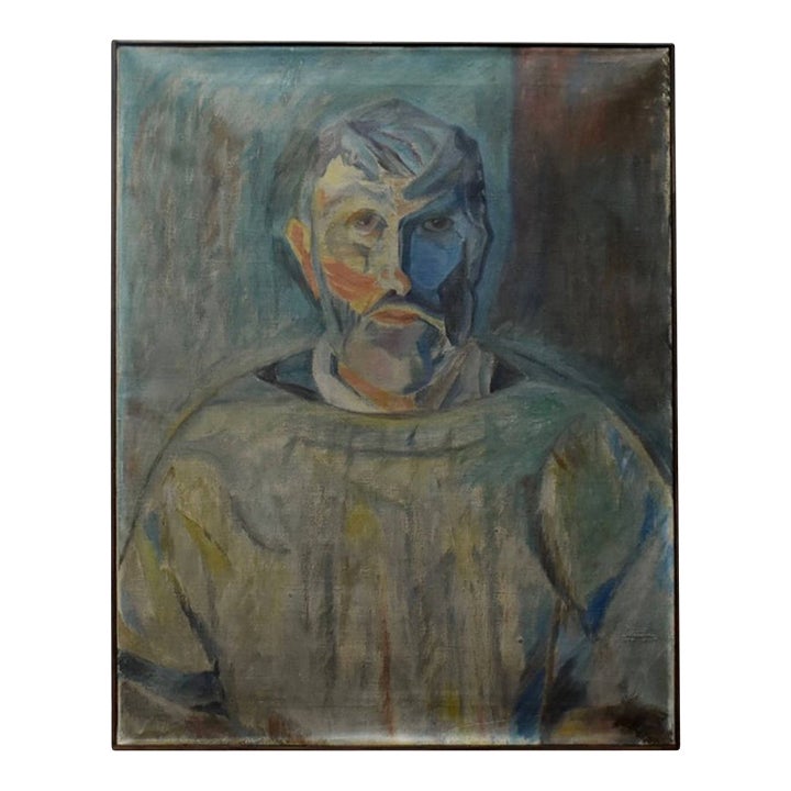 Mid 20th Century European Self Portrait of an Artist | Chairish