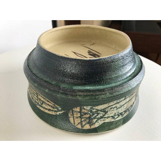 Modernist Neolithic Fish Studio Ceramic Bowl by Listed Artist Frank ...