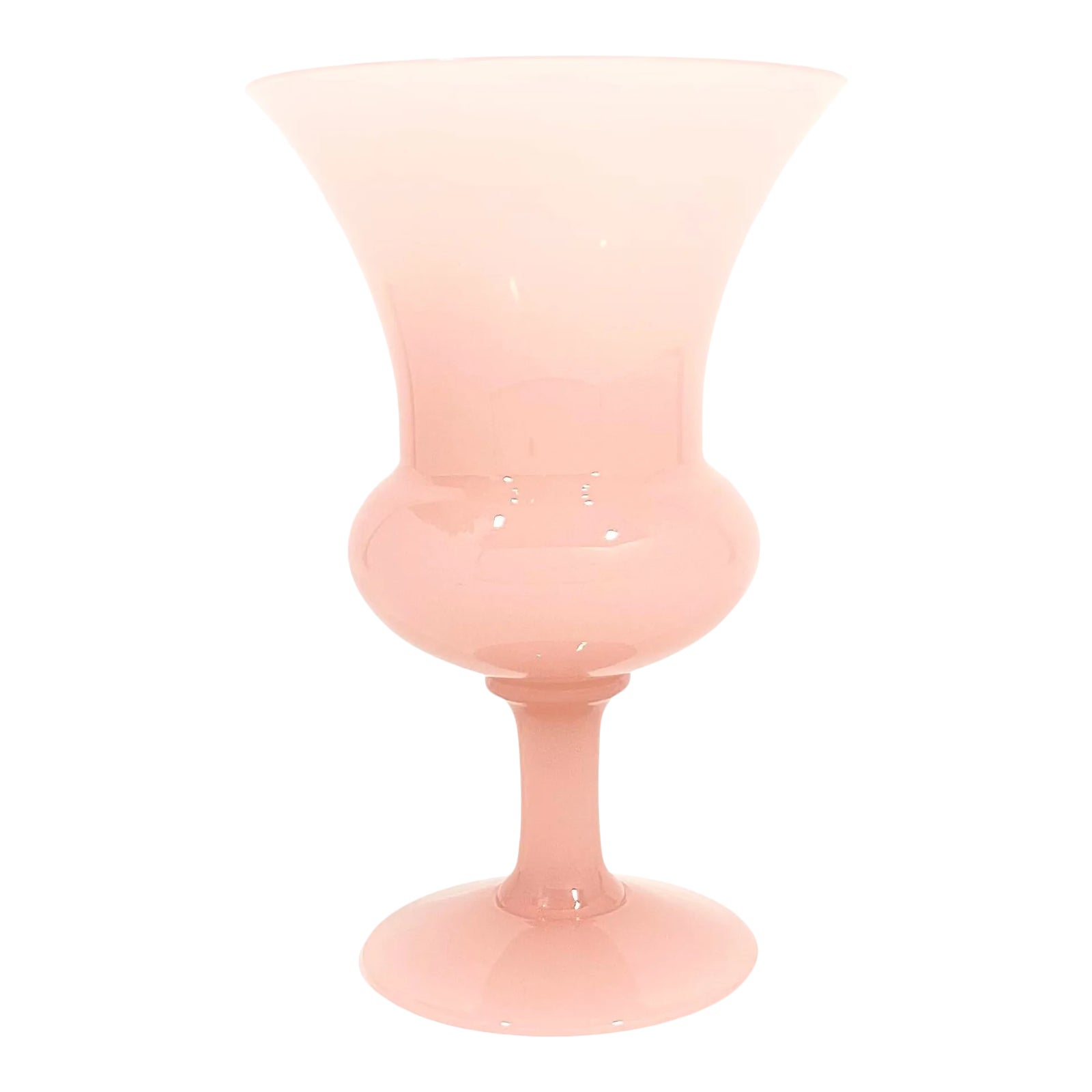 Blush Opaline Glass Vase | Chairish