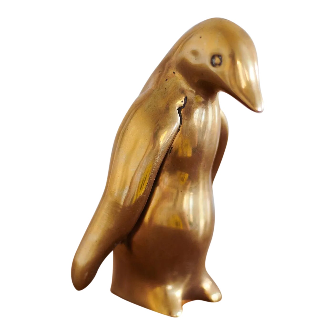 Brass Penguin Figurine | Chairish