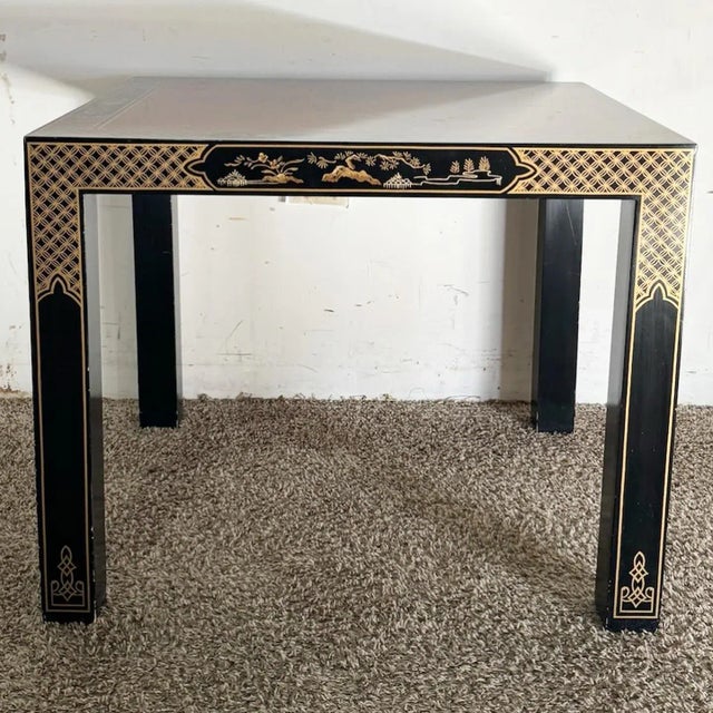 Chinoiserie Hand Painted Side Table by Drexel Heritage | Chairish