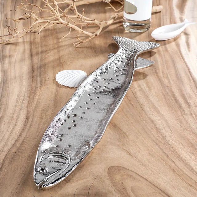 30 - Inch Long Fish Aluminum Tray | Chairish