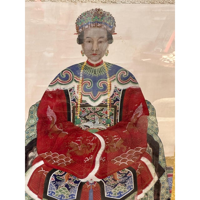 Large Chinese Ancestral Portrait | Chairish