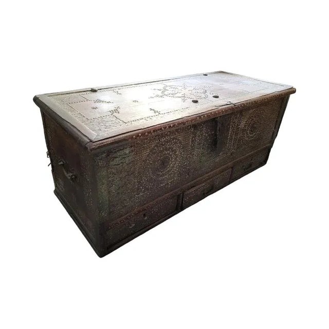 Vintage Arab Wedding Chest | Chairish