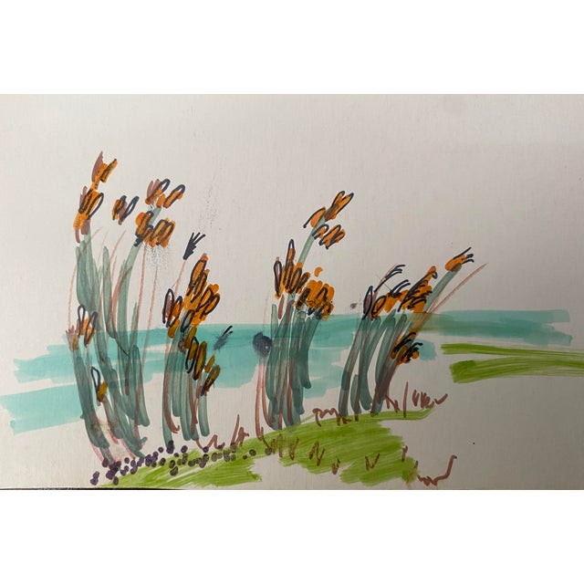 1970 Alexandra Merker Southampton New York Marsh Landscape | Chairish