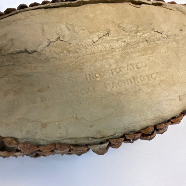 1950s Arts & Crafts Boho Chic Pine Cone Over Paper Mache’ Duck Figurine ...