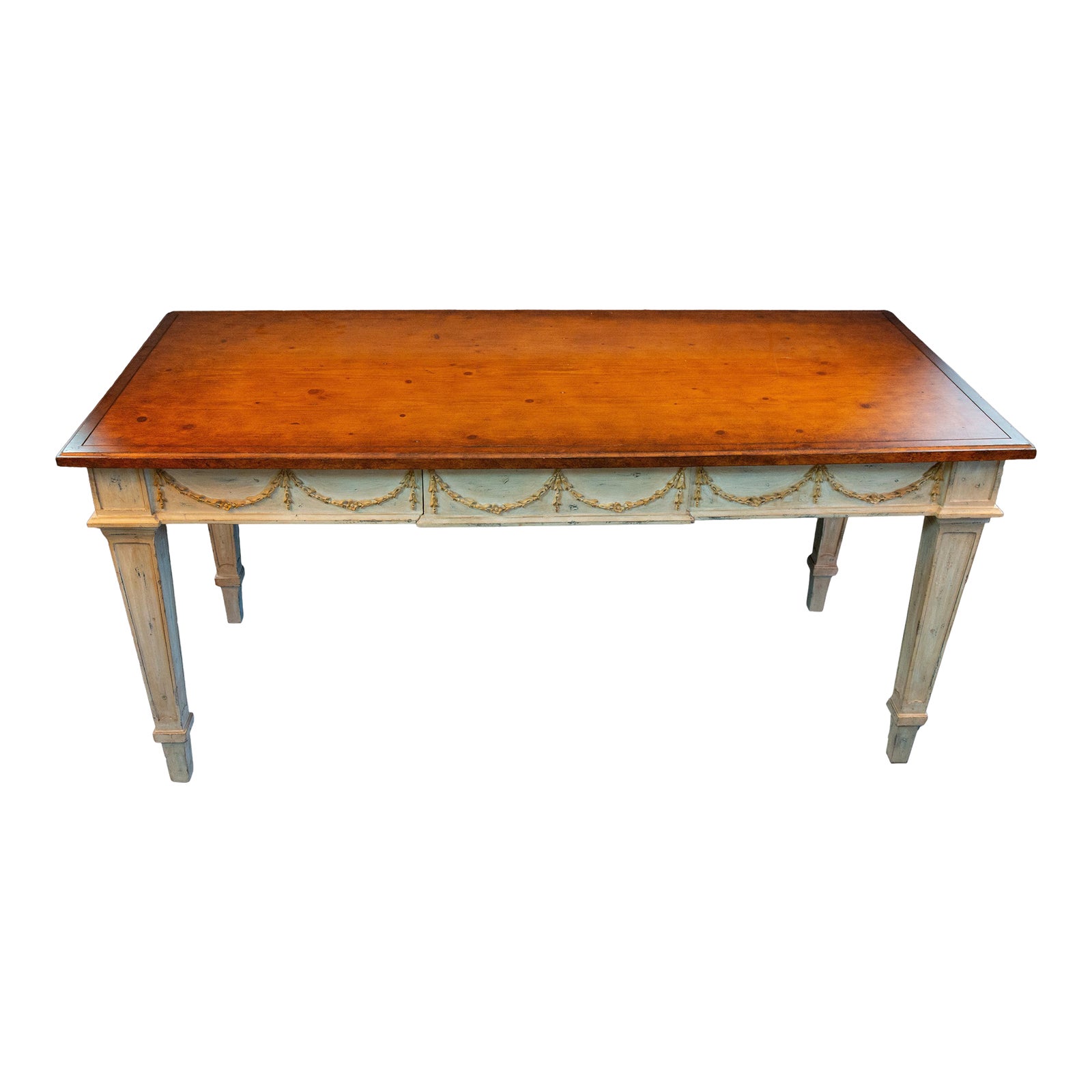 Continental Style Center Table with Drawer | Chairish