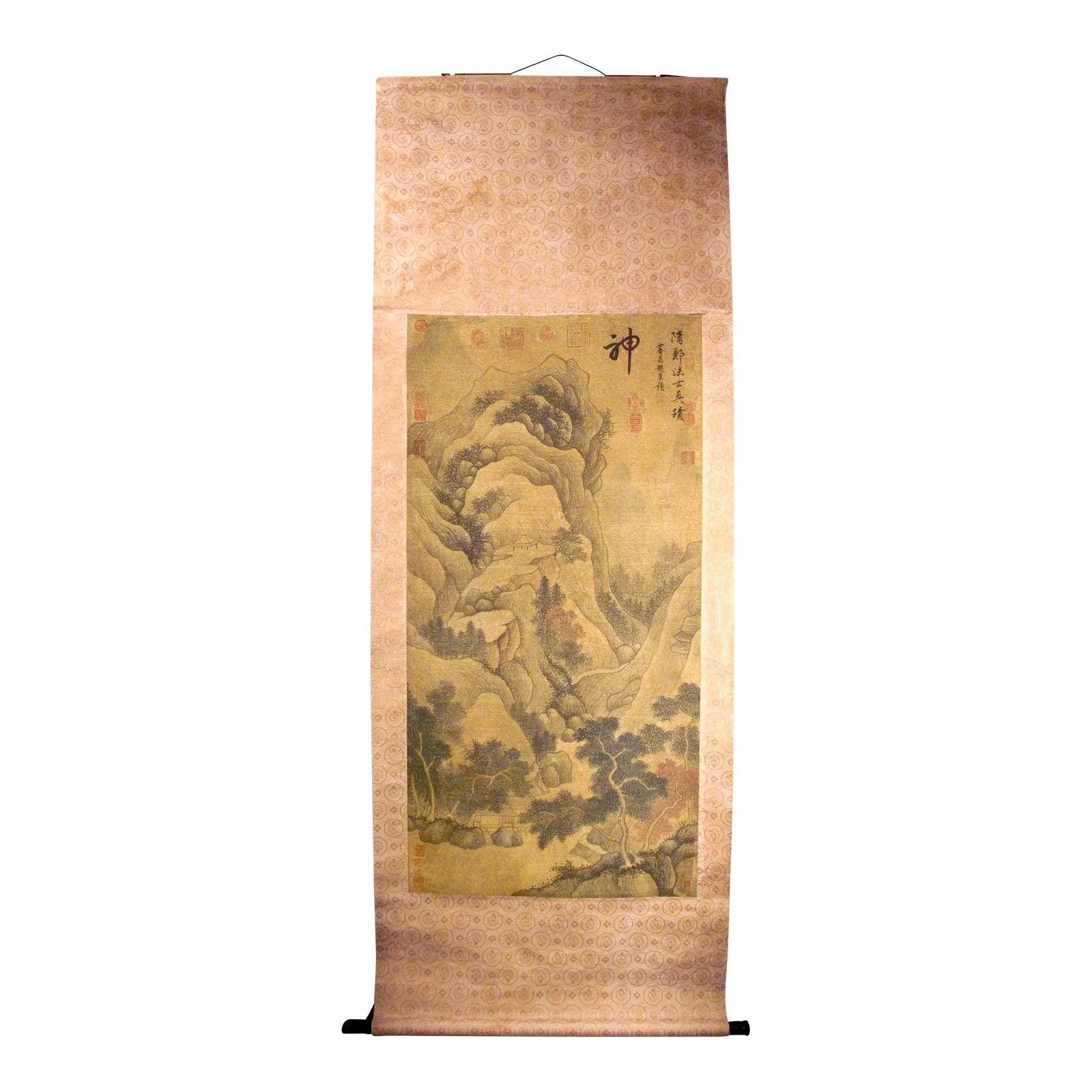 Early 20th Century Chinese Landscape Scroll | Chairish
