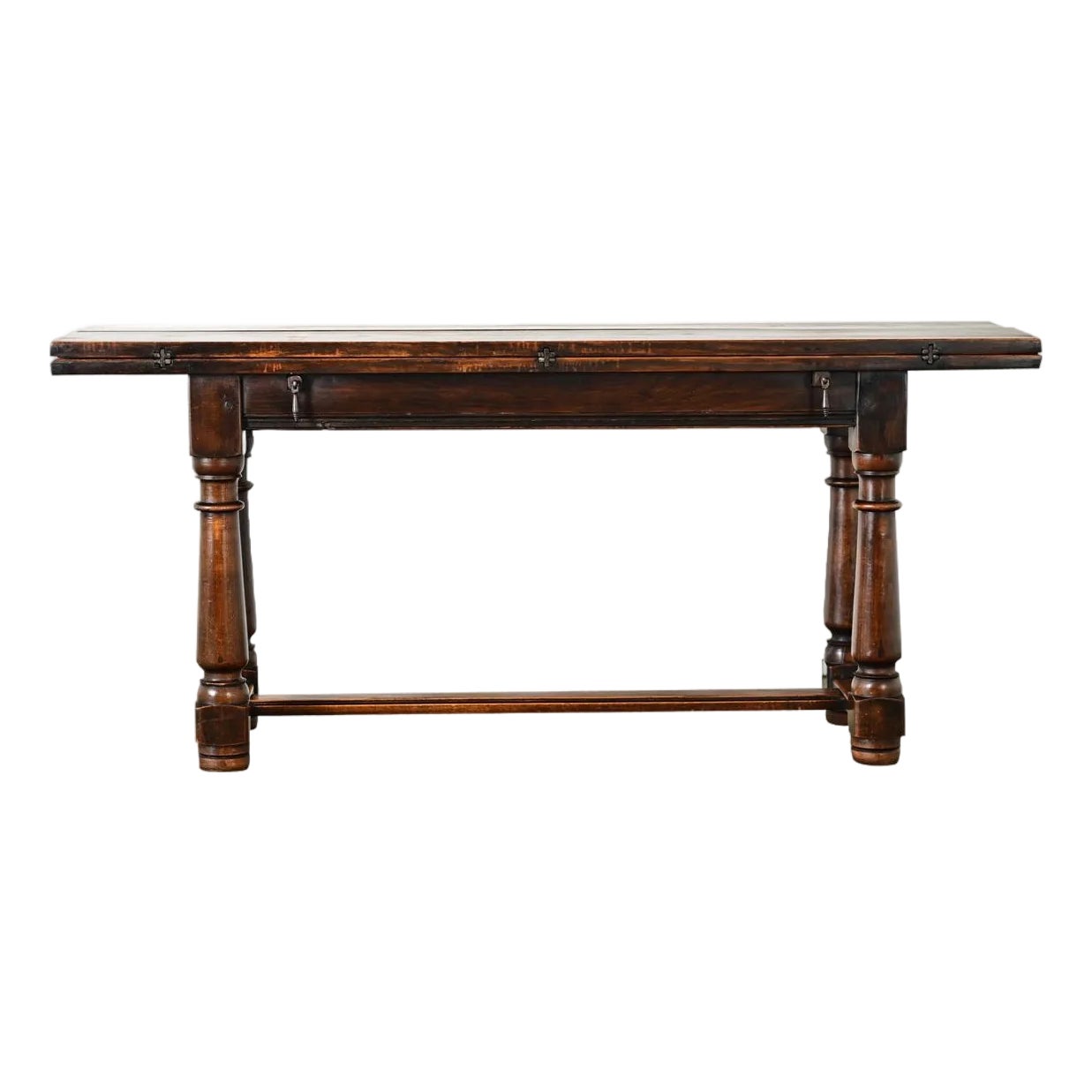 French 18th Century Solid Oak Console-Dining Table | Chairish