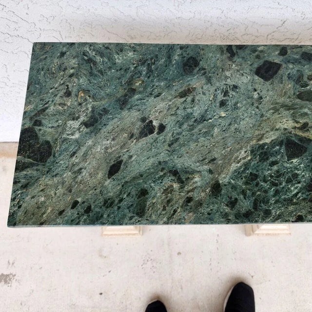 Italian Neoclassical Console Table Lucite Marble 1970s | Chairish