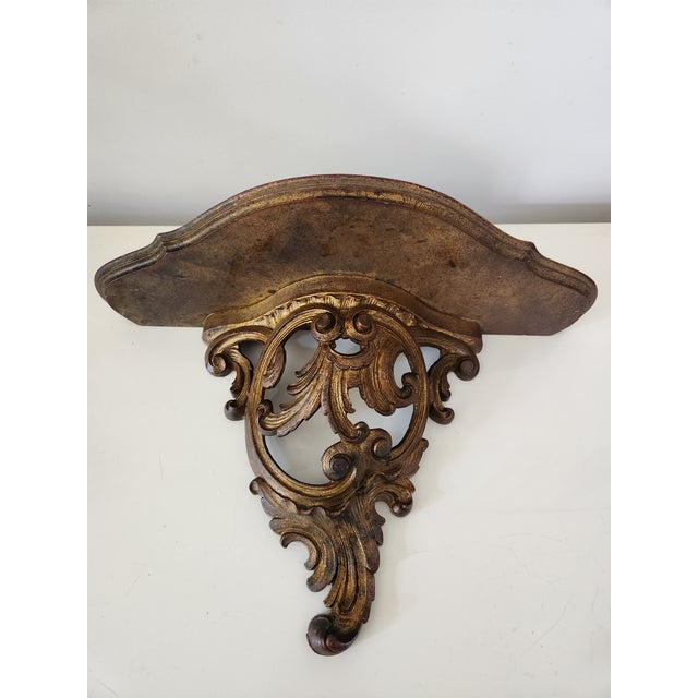1960s Rococo Wall Shelf Bracket | Chairish
