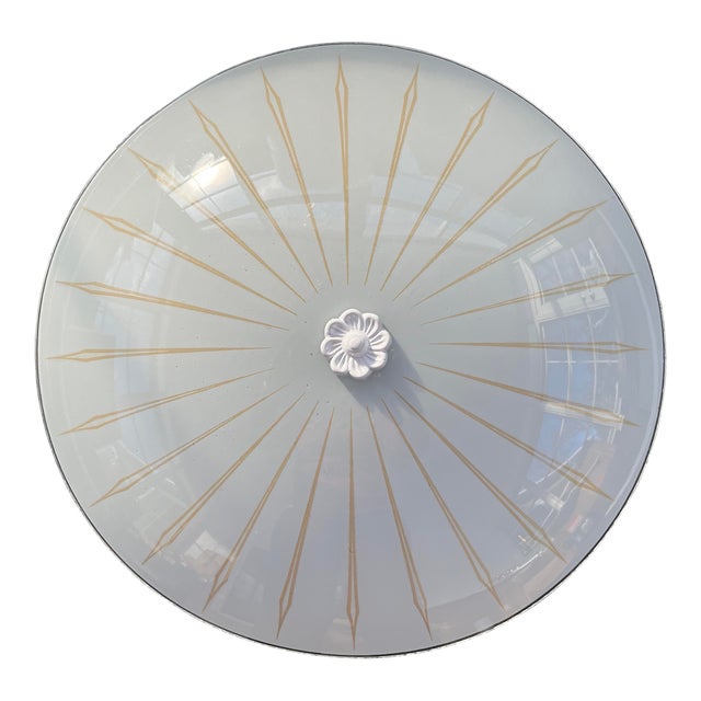 Modern Sunburst Ceiling Light | Chairish