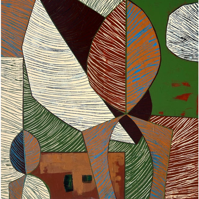 Side by Side Abstract Painting by Artist Pamela Harmon, Framed | Chairish