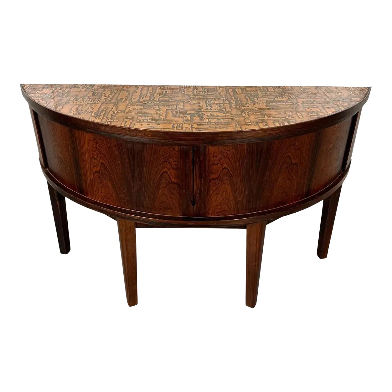 Danish Modern Demi Lune Table | Chairish