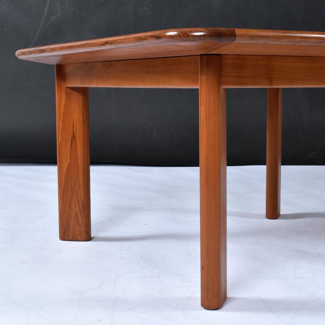 Solid Teak Danish Modern Square Coffee Table or Large Side Table ...