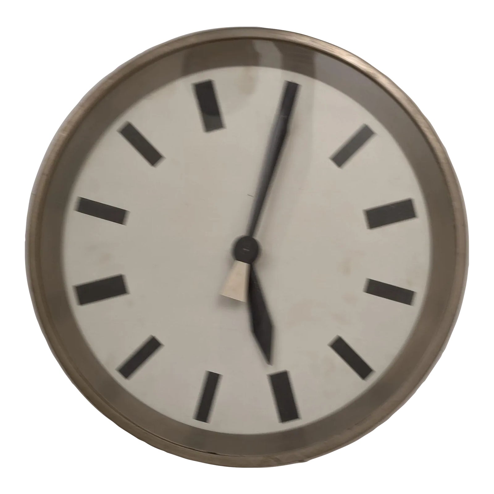 Large Black Industrial Factory Wall Clock From, 1950s | Chairish