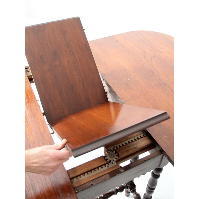 Vintage Drop Leaf Wooden Table With Jefferson Woodworking Slide Out ...