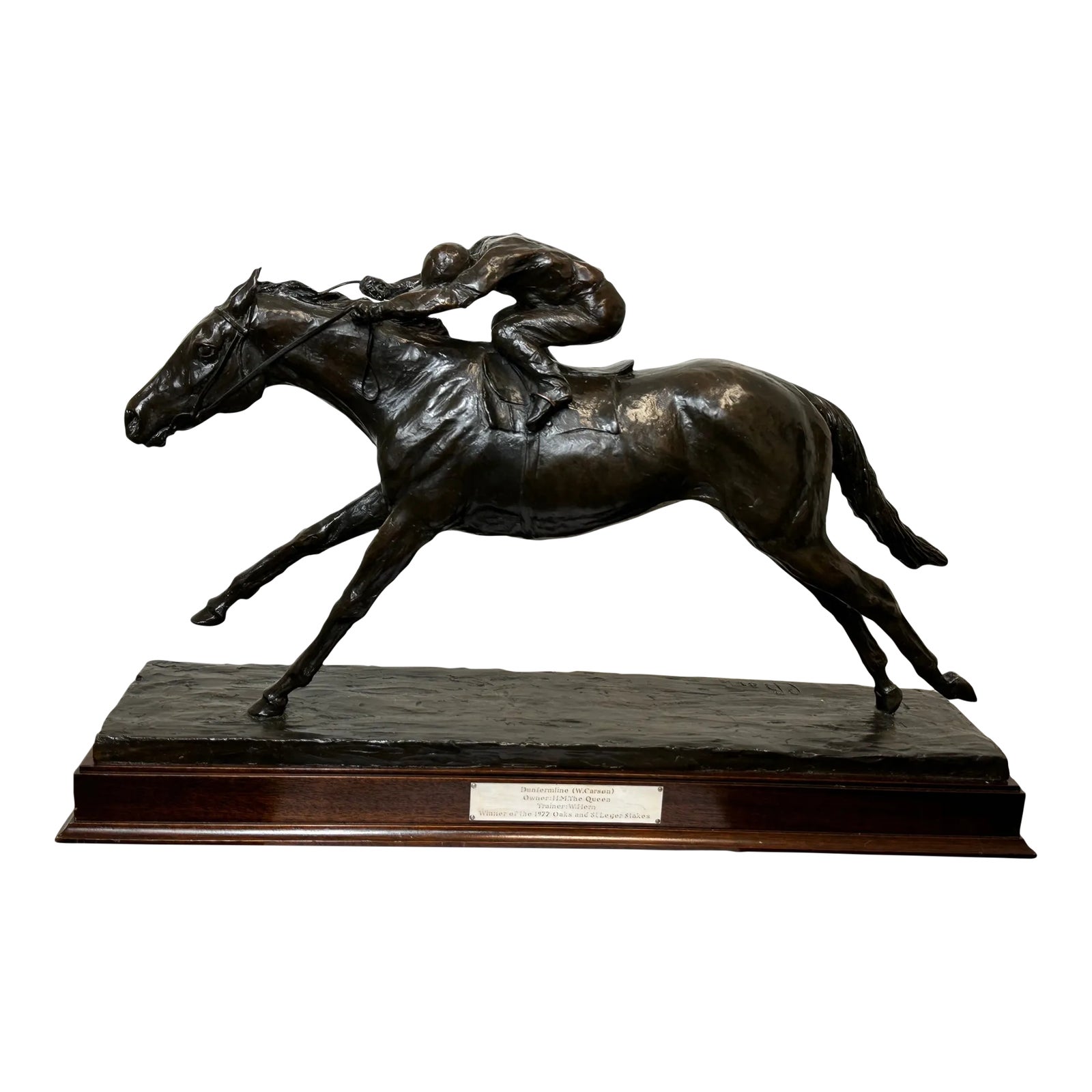 First Edition Bronze Race Horse Dunfermline Jockey Willie Carson ...
