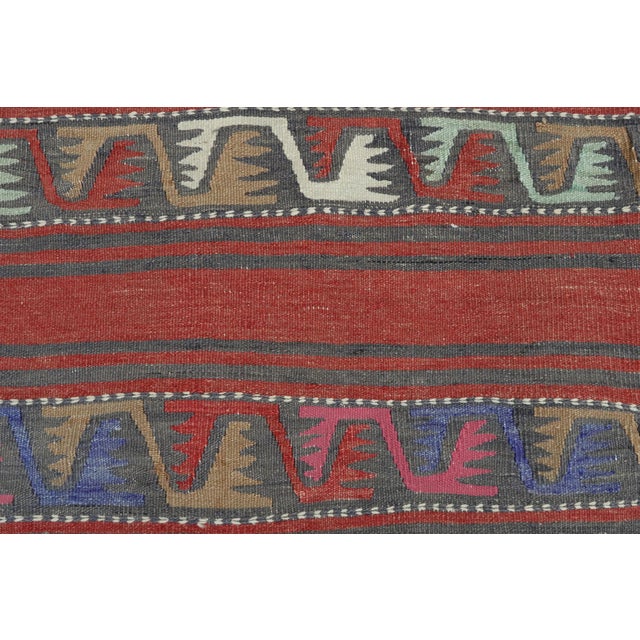 Vintage Turkish Red Kilim Runner-3’4’x11’10" | Chairish